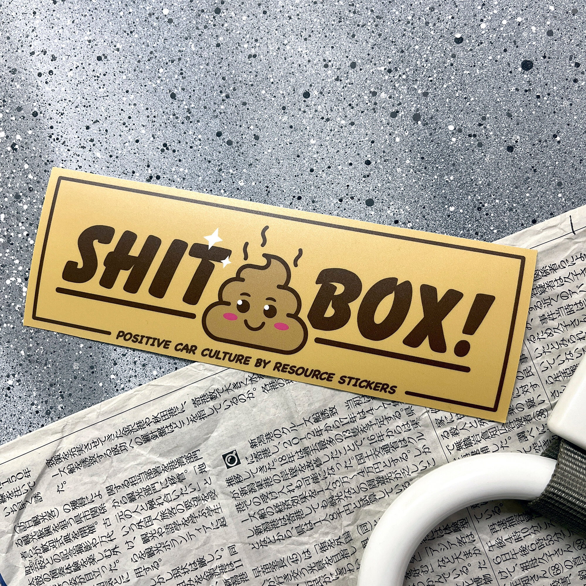 Наклейка на авто, JDM slap sticker, SHIT BOX / Resource Stickers