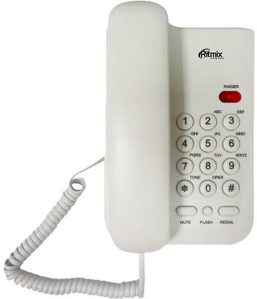 Телефон проводной RITMIX RT-311 белый 80002232