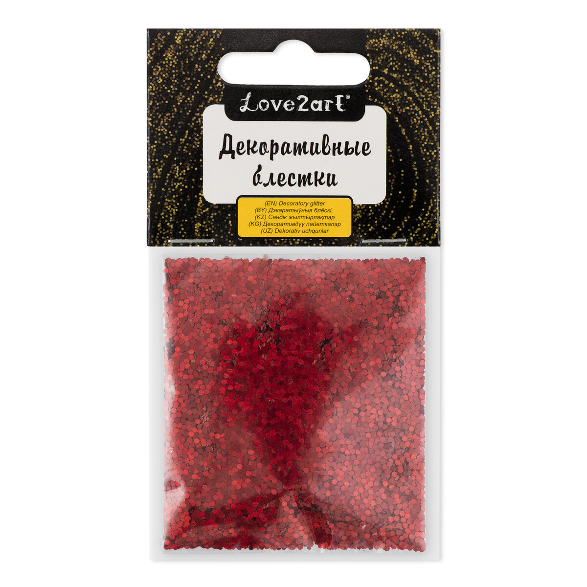 Декоративные блестки "Love2art" GLIS-01 1 мм № 20 красный/red