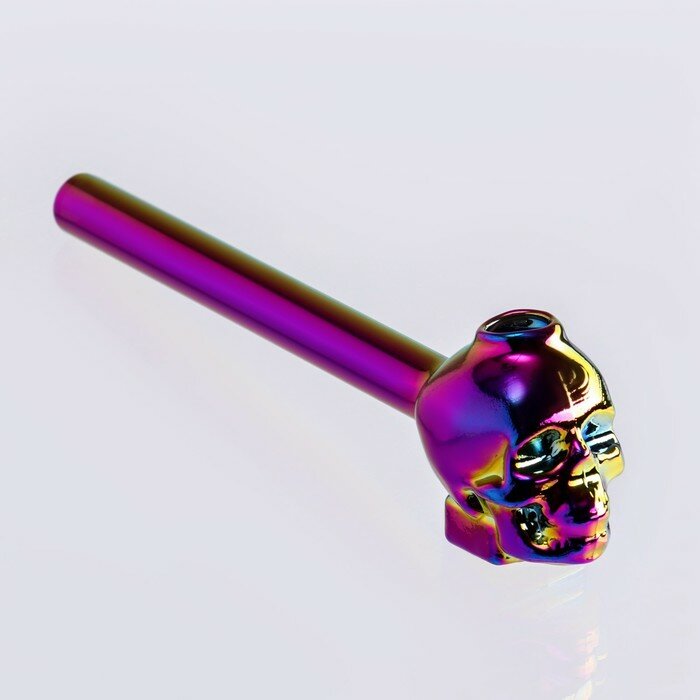 Сувенир сувенирная, в подарок «Череп», стеклянная, фиолетовая