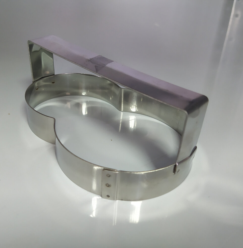 Высечка из нержавеющей стали с ручкой "Восьмерка" 12х8,5см h-2см 0,8мм