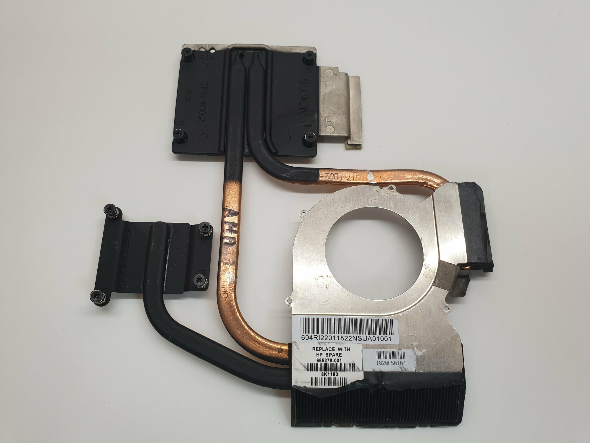 Радиатор охлаждения HP DV6-6000 665278-001 AMD