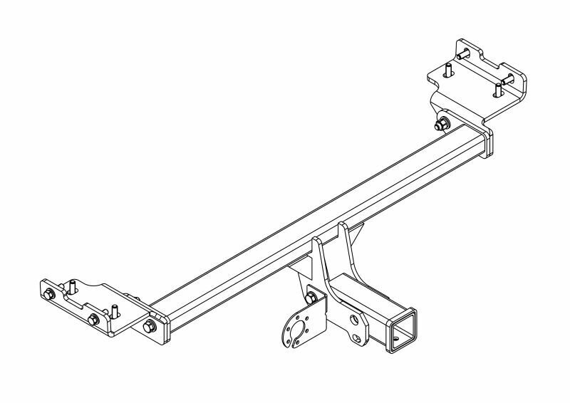 Фаркоп на KIA SPORTAGE III под квадрат (2010-2015) (без электрики, паспорт/сертификат в комплекте) Автос. HY 22B