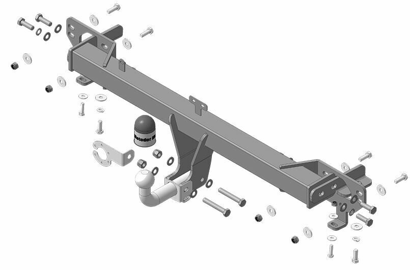 Фаркоп для CHERY Tiggo 8, Pro с 2019-н. в. (без электрики, паспорт и сертификат в комплекте) Motodor.99005-A