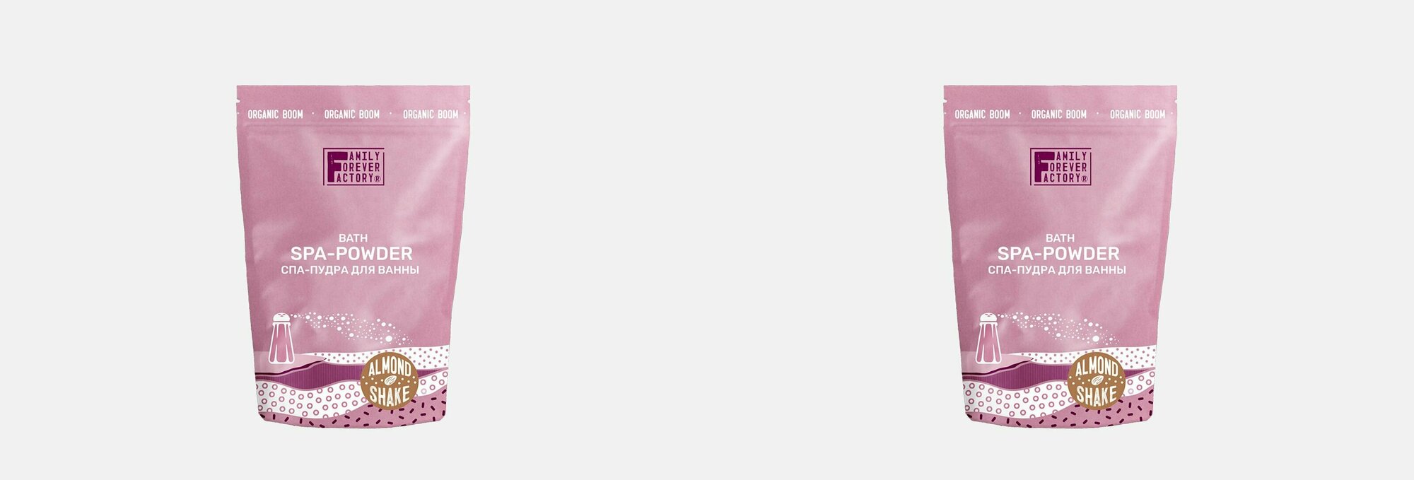 Family Forever Соль для ванны SPA-пудра Миндальный шейк, 200 г 2 шт