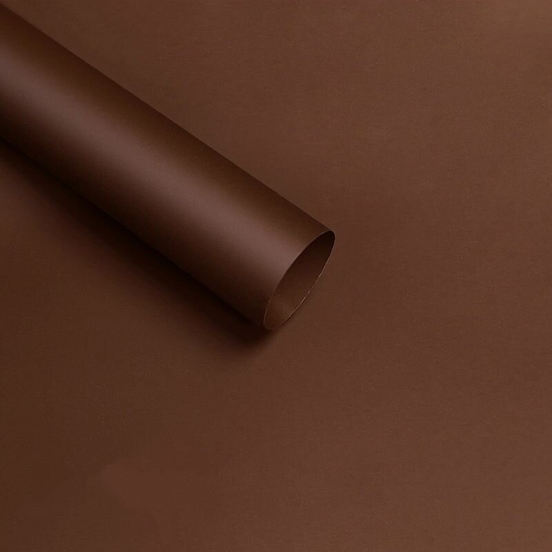 Пленка матовая для упаковки цветов, подарков "Яркий акцент" коричневый 50х50 - 20 шт.