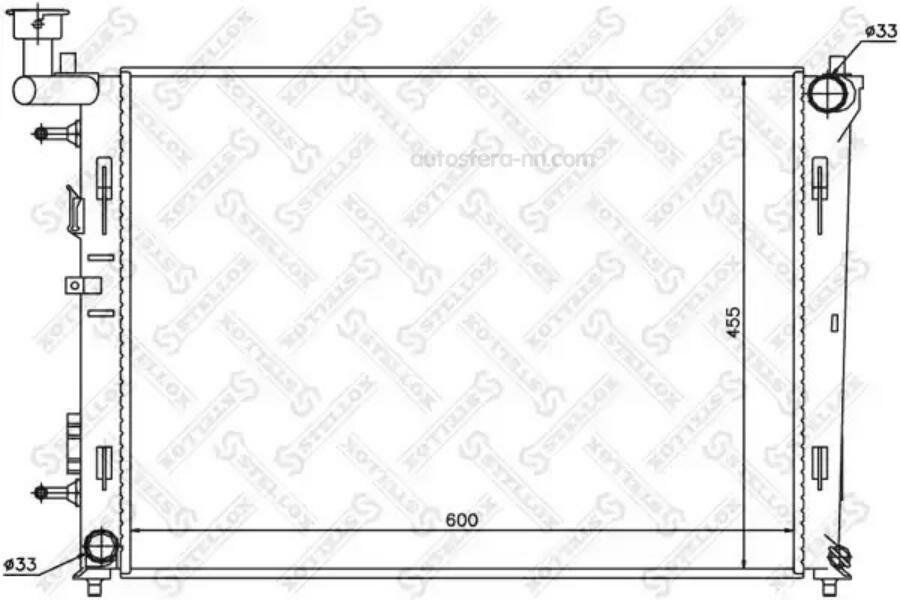 STELLOX 1025309SX радиатор системы охлаждения! АКПП\ Hyundai Avante/Elantra/i30 1.4-2.0 06>
