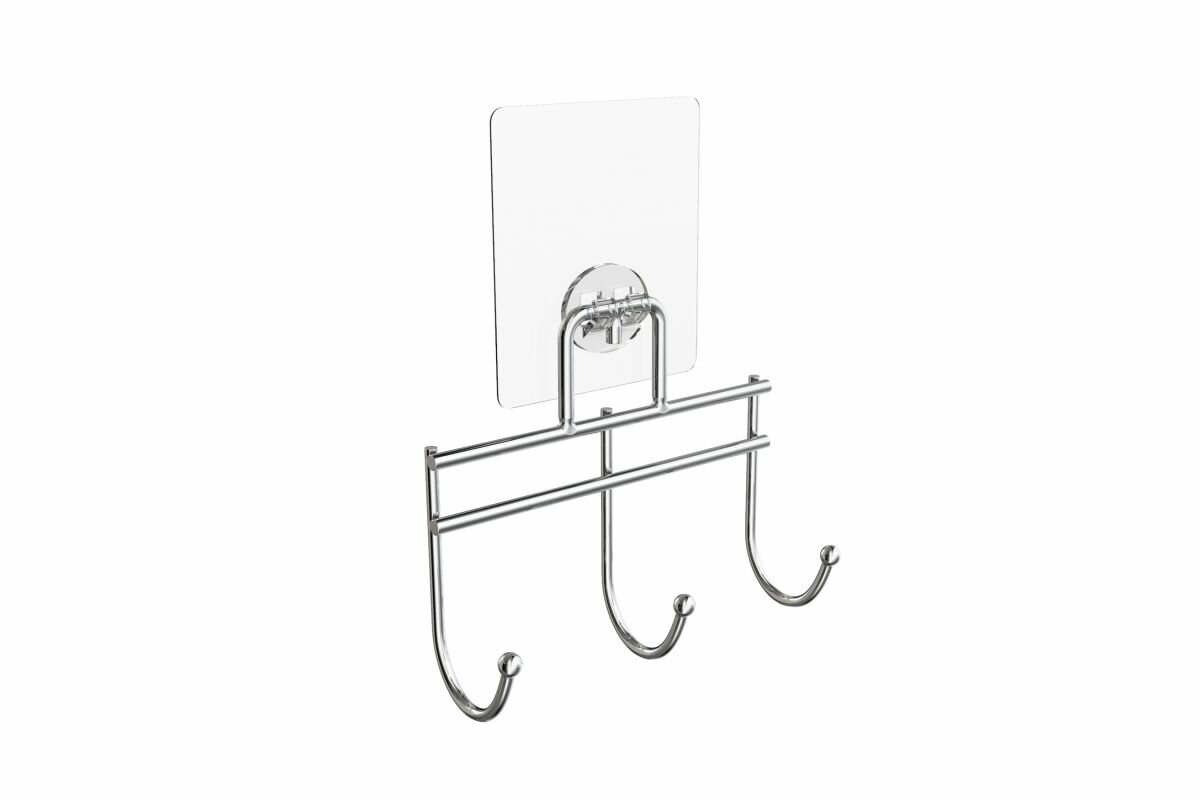 Планка Kleber с 3 крючками на силиконовом креплении LITE KLE-LT003