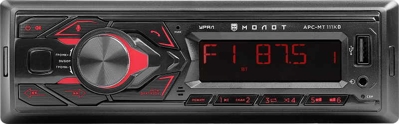 Автомагнитола Ural Молот АРС-МТ 111К