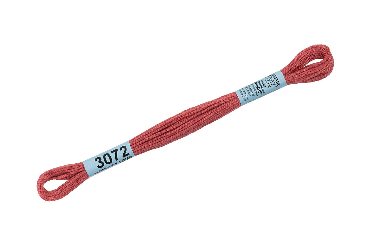 Мулине GAMMA нитки для вышивания 8м. 3072 темно-темно-розовый, 1 штука.
