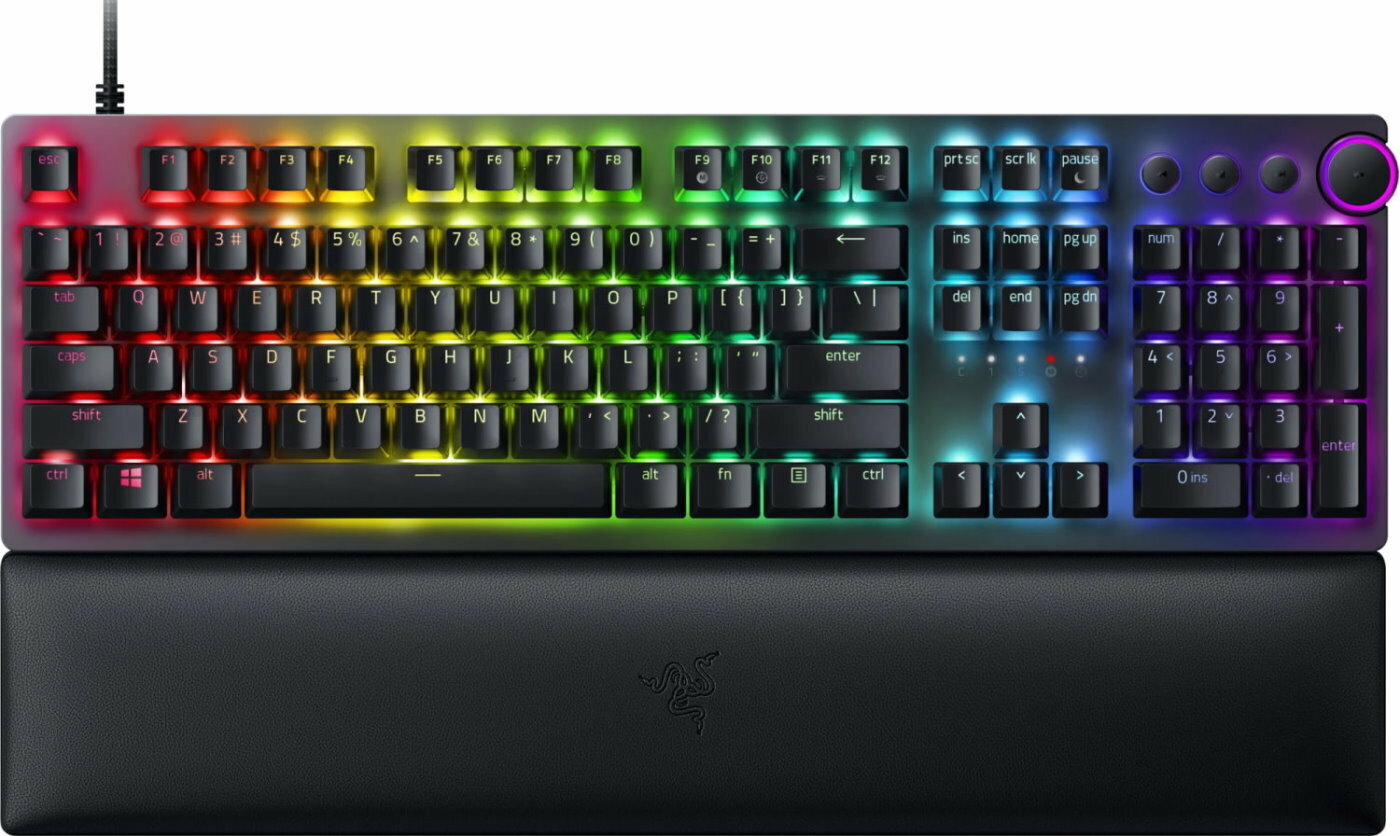 Клавиатура игровая RAZER Huntsman V2 (Clicky Optical Switch - Purple) (RZ03-03931300-R3R1)
