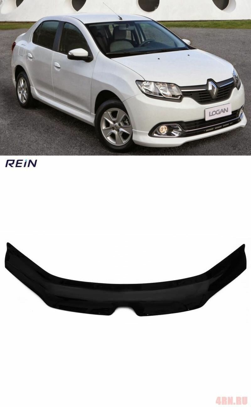 Дефлектор капота RENAULT Logan 2014- (Евро)