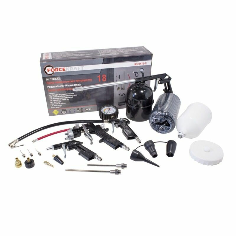 Набор пневмоинструмента для гаража 18 предметов