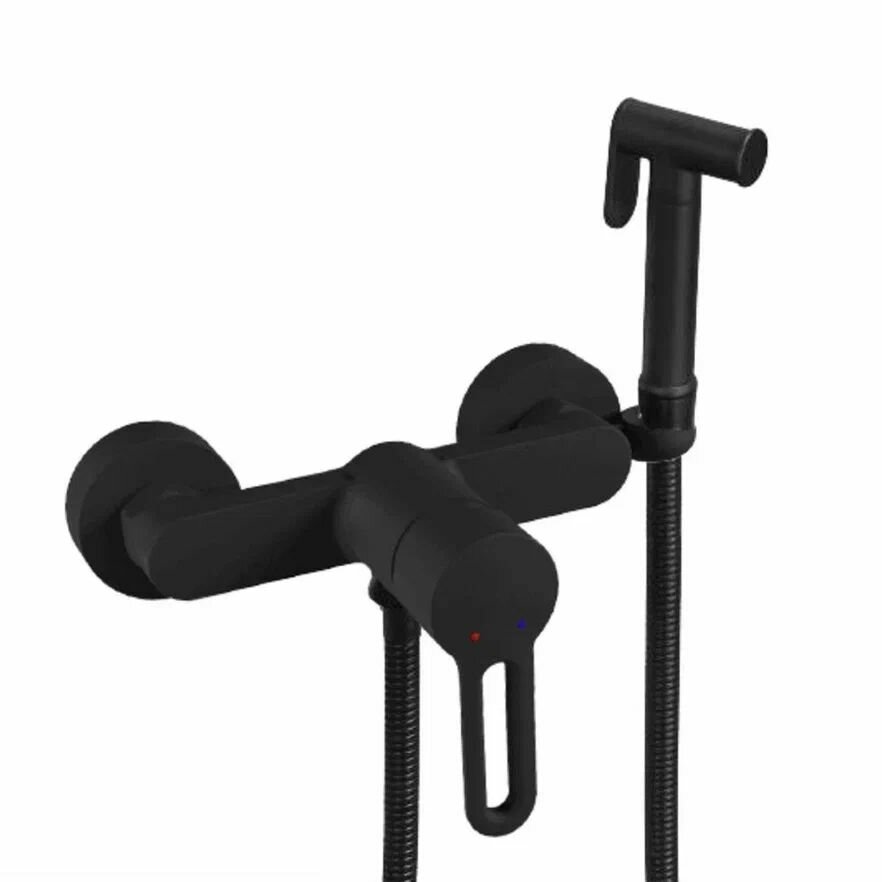 Гигиенический душ SHEVANIK S8105H-1, с лейкой, длина шланга 1 м, черный