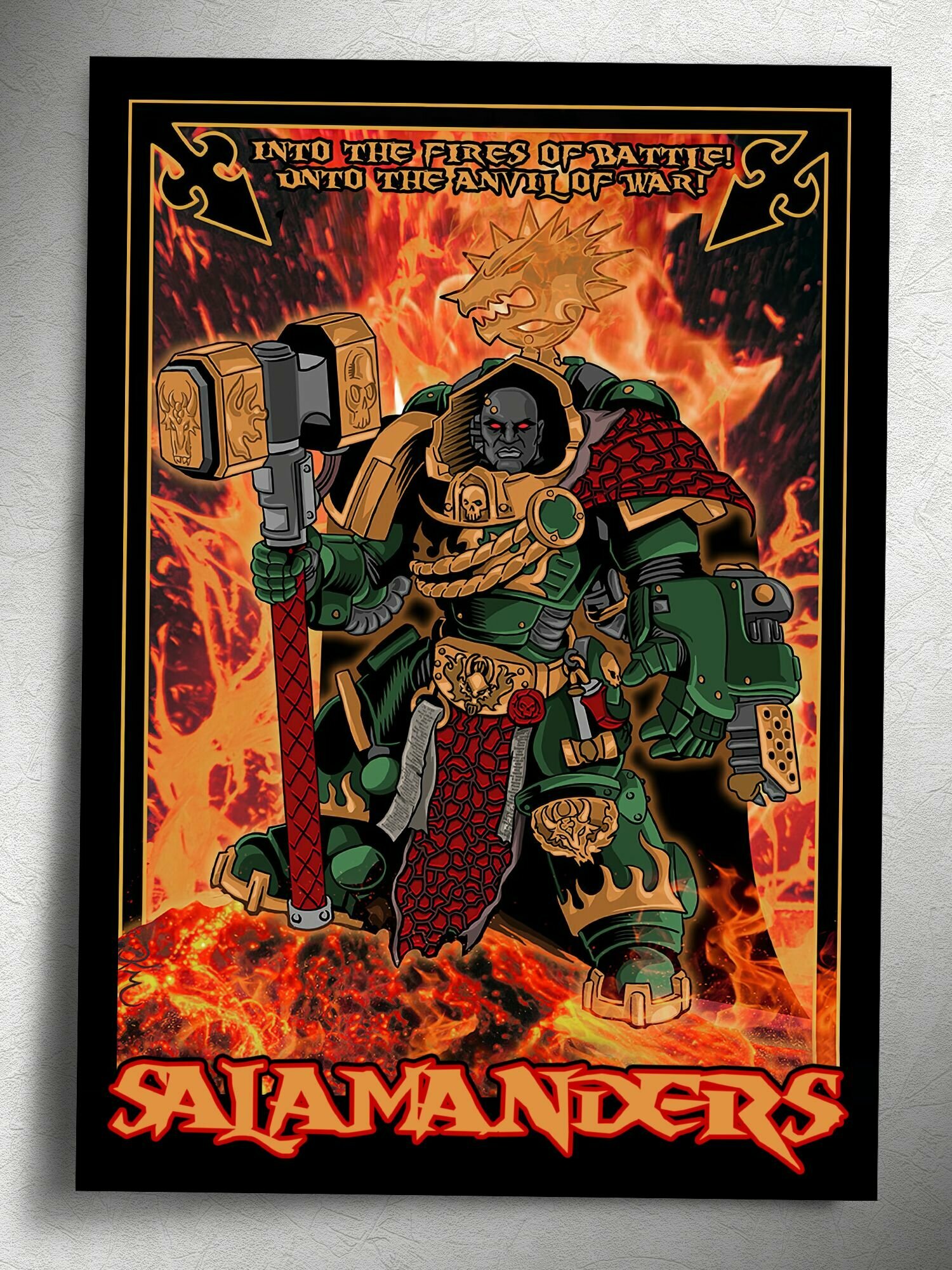 Плакат: Примарх Саламандр (Вархаммер 40000, Warhammer)