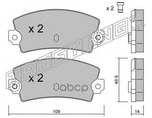 К-т дисков. тормоз. колодок Renault 21, 25, Espace 91-96 З Trusting арт. 1501