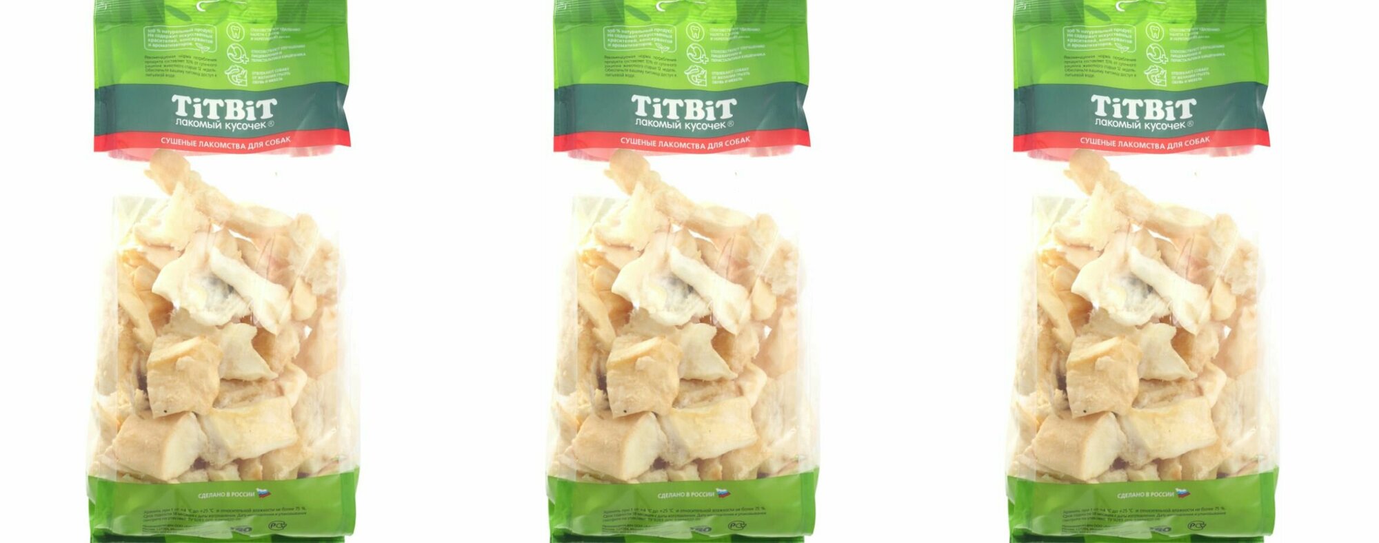 Titbit Лакомство для собак, Хрустики говяжьи, 3 шт
