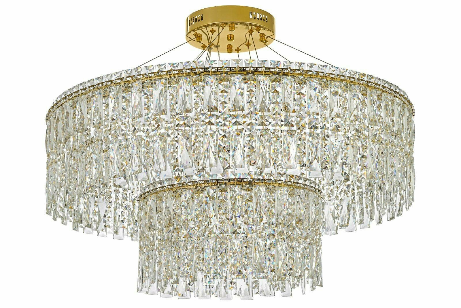 Подвесная хрустальная светодиодная люстра Arti Lampadari Ovindoli L 1.5.80+40.100 G