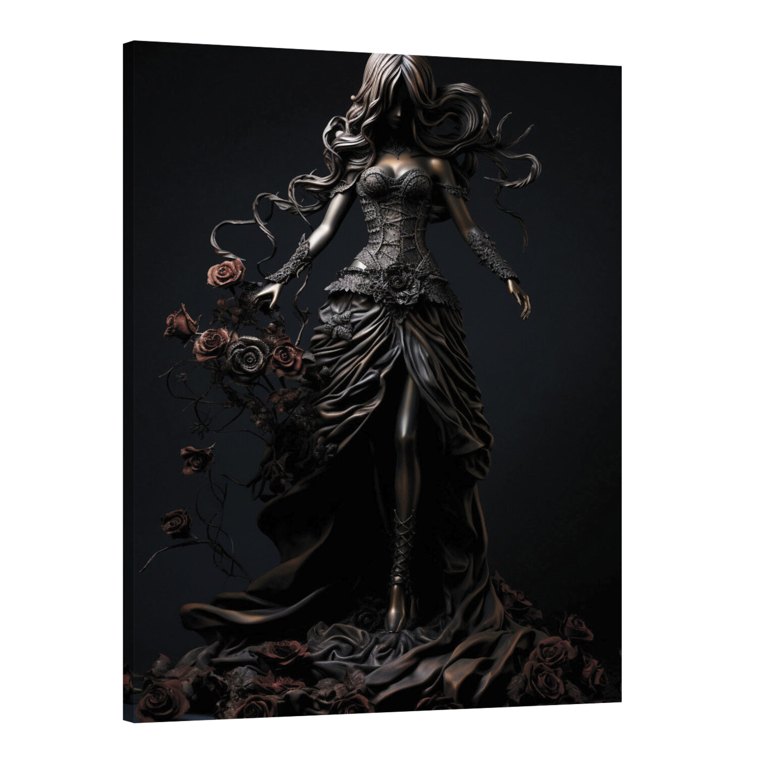 Интерьерная картина 50х70 "Кукла в стиле готика"