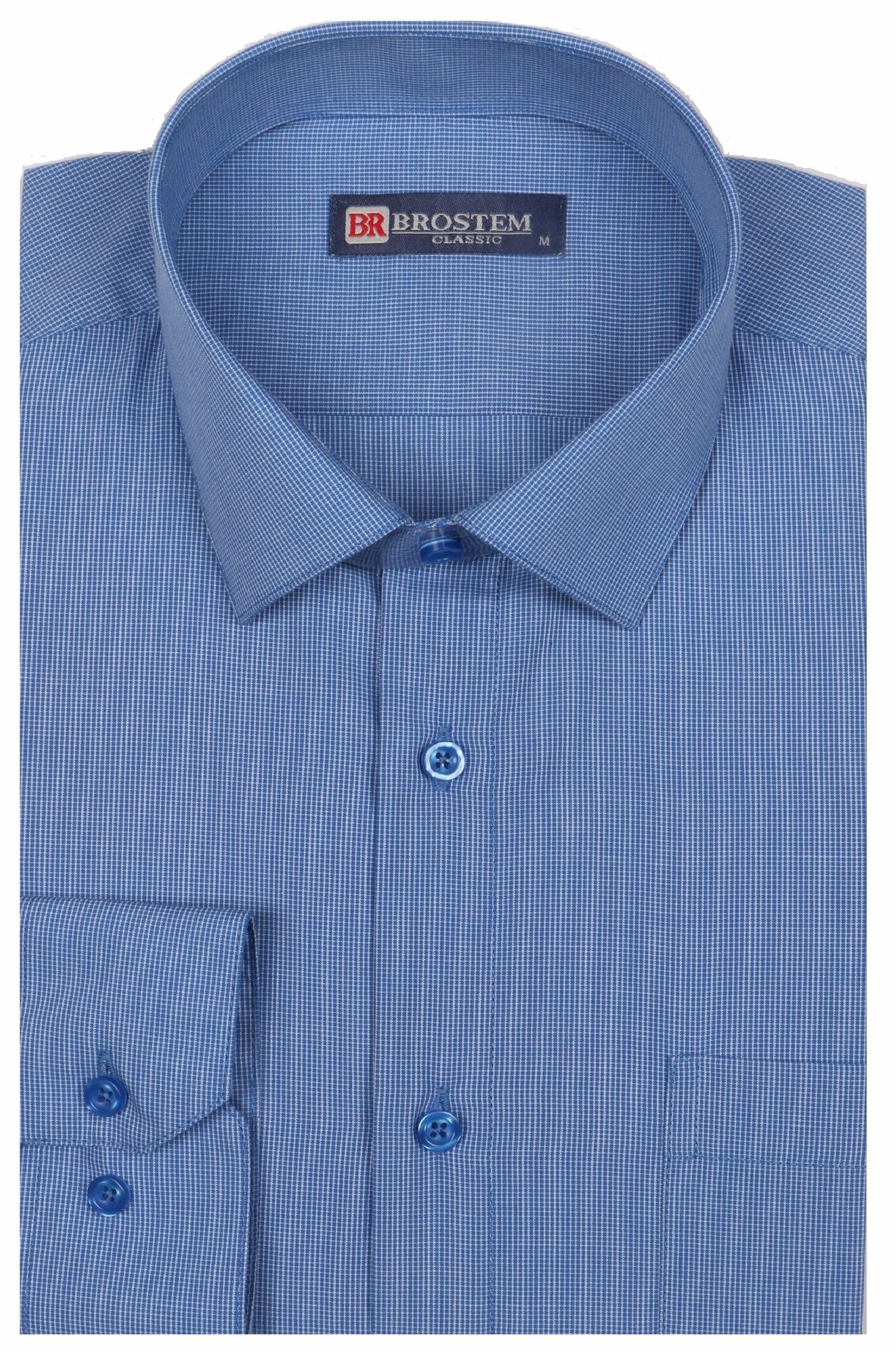 Рубашка прямой крой, длинный рукав, карман