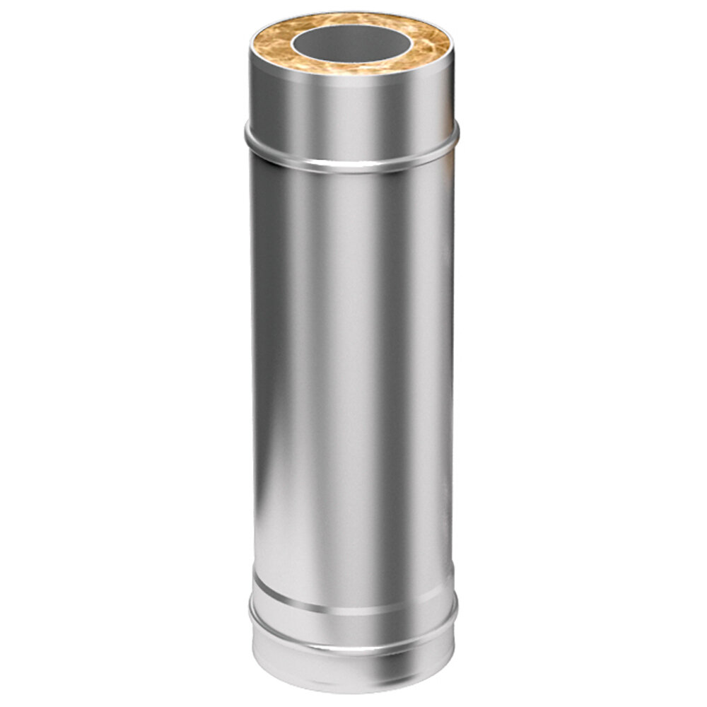 Труба-сэндвич Flue Line L1000 d210x150 мм, 0,5+0,8 мм (конденсат)