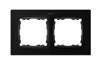 Simon S82 Concept Матовый черный, Рамка на 2 поста, 8200627-098