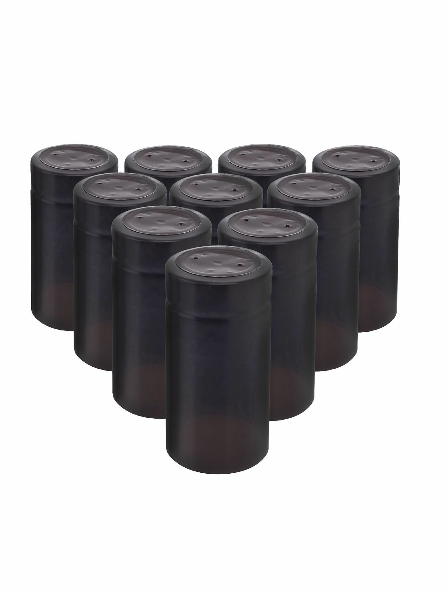 Термоколпачок черный для винной бутылки 10шт