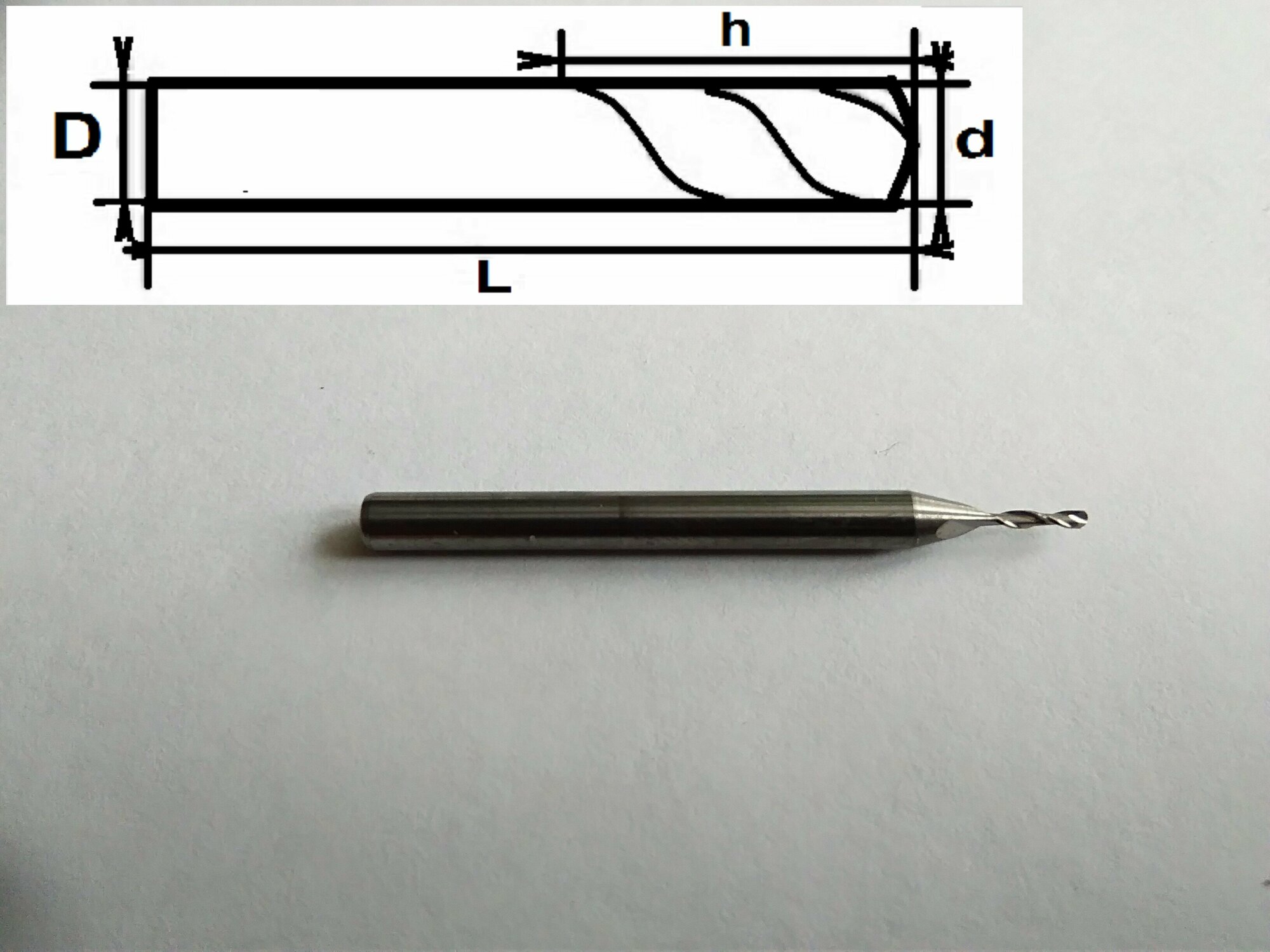 Спиральная двухзаходная сферическая (для 3D) SLQ3.1.03, d-1.0/ h-3/ D-3.175/ L-38. X series для чпу станка