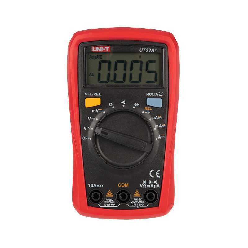 Мультиметр UNI-T портативный, компактный корпус, основные функции измерения