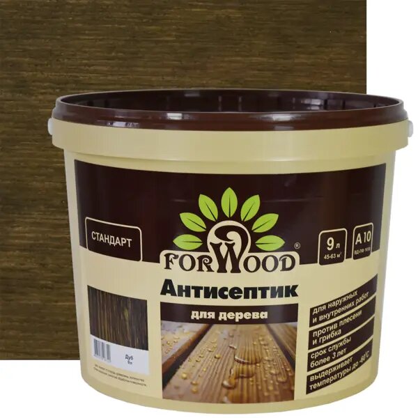 Антисептик защитно-декоративный Forwood цвет дуб 9 л