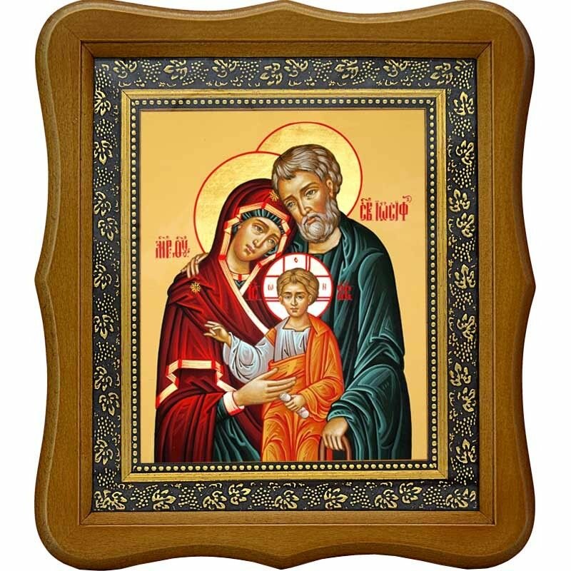 Святое семейство. Икона на холсте.