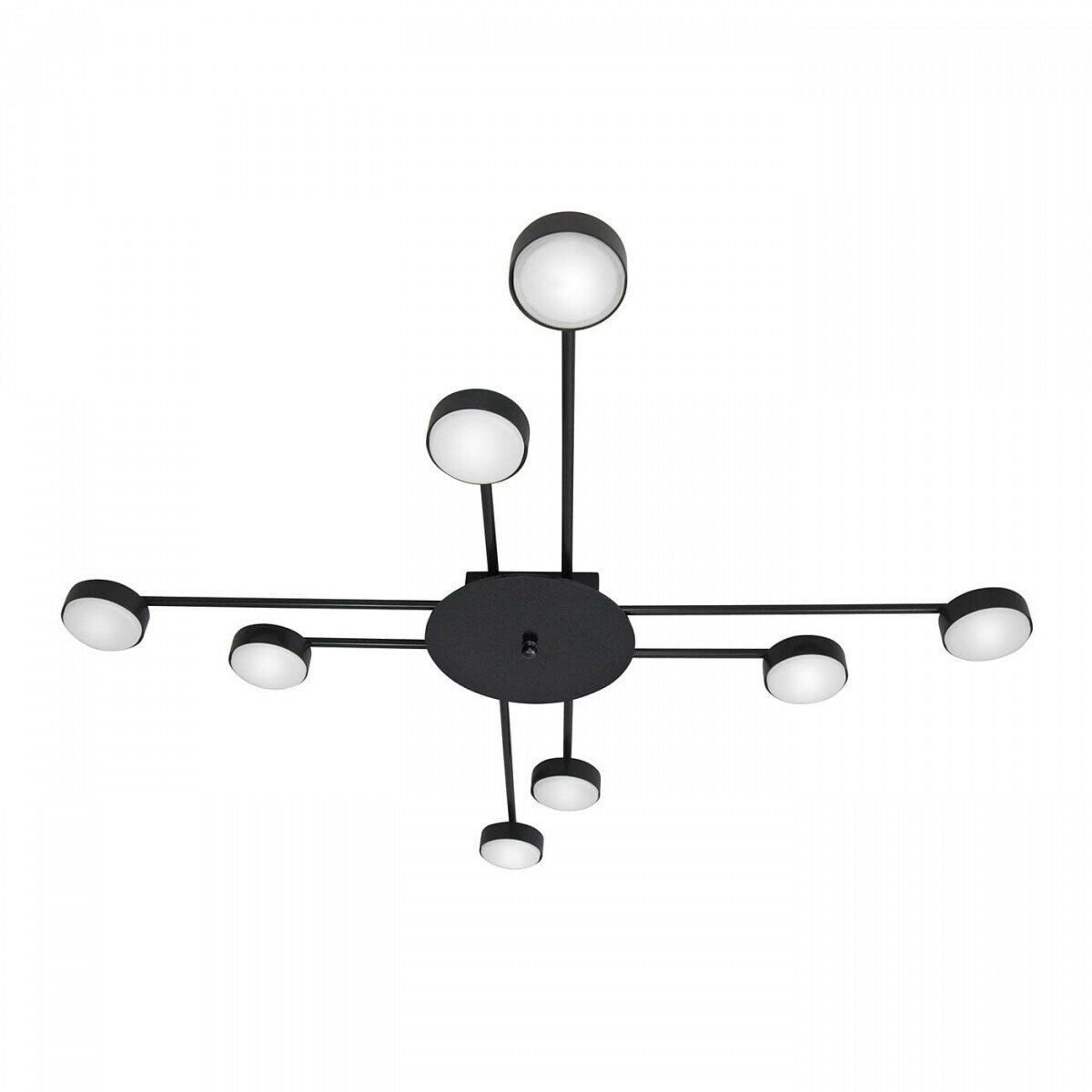 Люстра светодиодная потолочная плоская черная Петрасвет Россия S2387-8