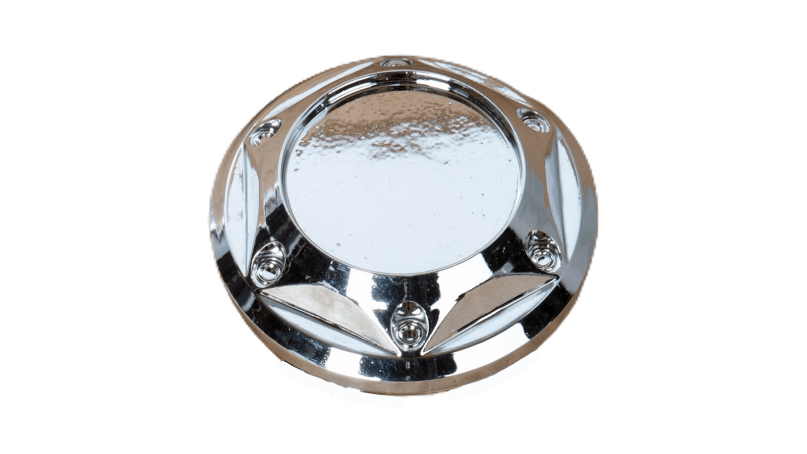 Заглушка литого диска D-62 RW, пластик, цвет хром, крепление клипсы