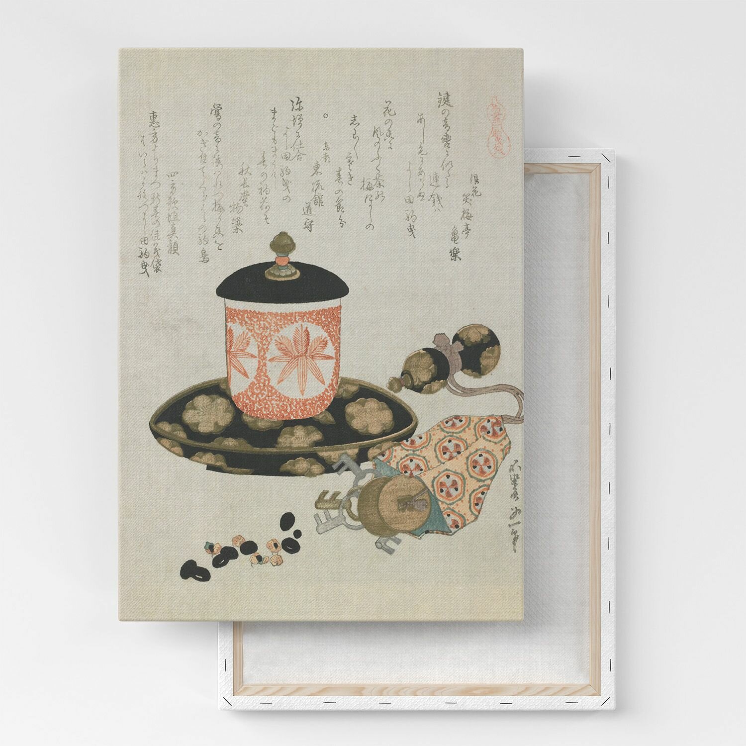 Картина на холсте, репродукция / Кацусика Хокусай - Leading a Horse Money / Размер 30 x 40 см