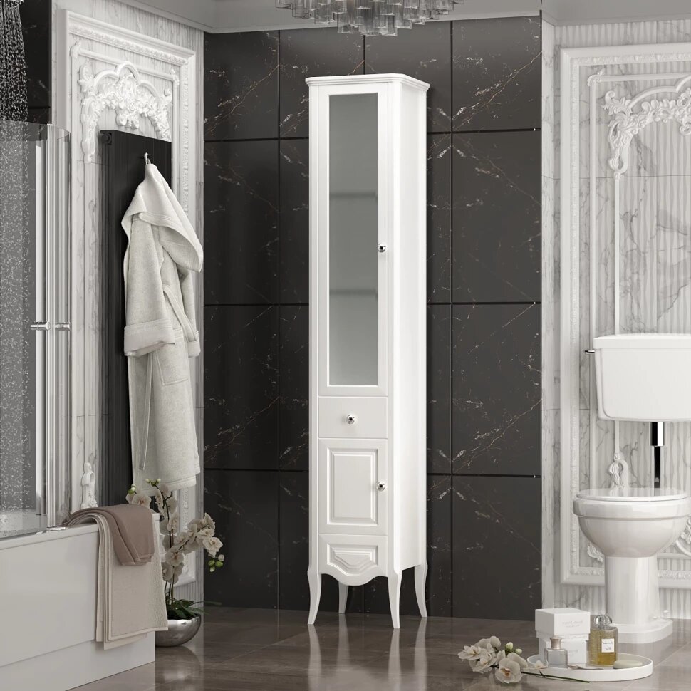 Пенал Opadiris Брунелла 00-00004341 напольный L, белый матовый