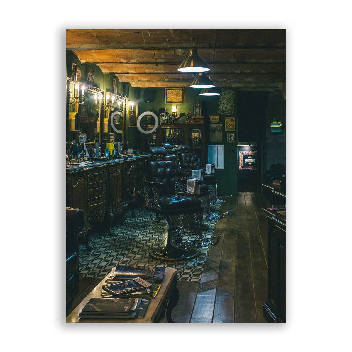 Постер, плакат на бумаге / Для Барбершопа / Размер 80 x 106 см