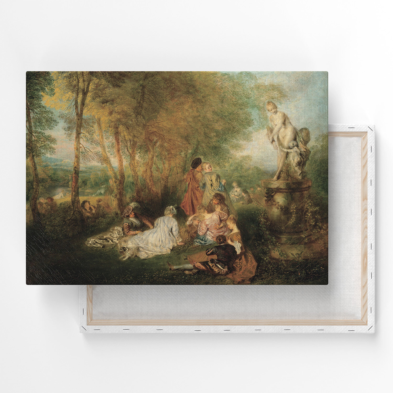 Картина на холсте, репродукция / Антуан Ватто - The Feast of Love / Размер 80 x 106 см