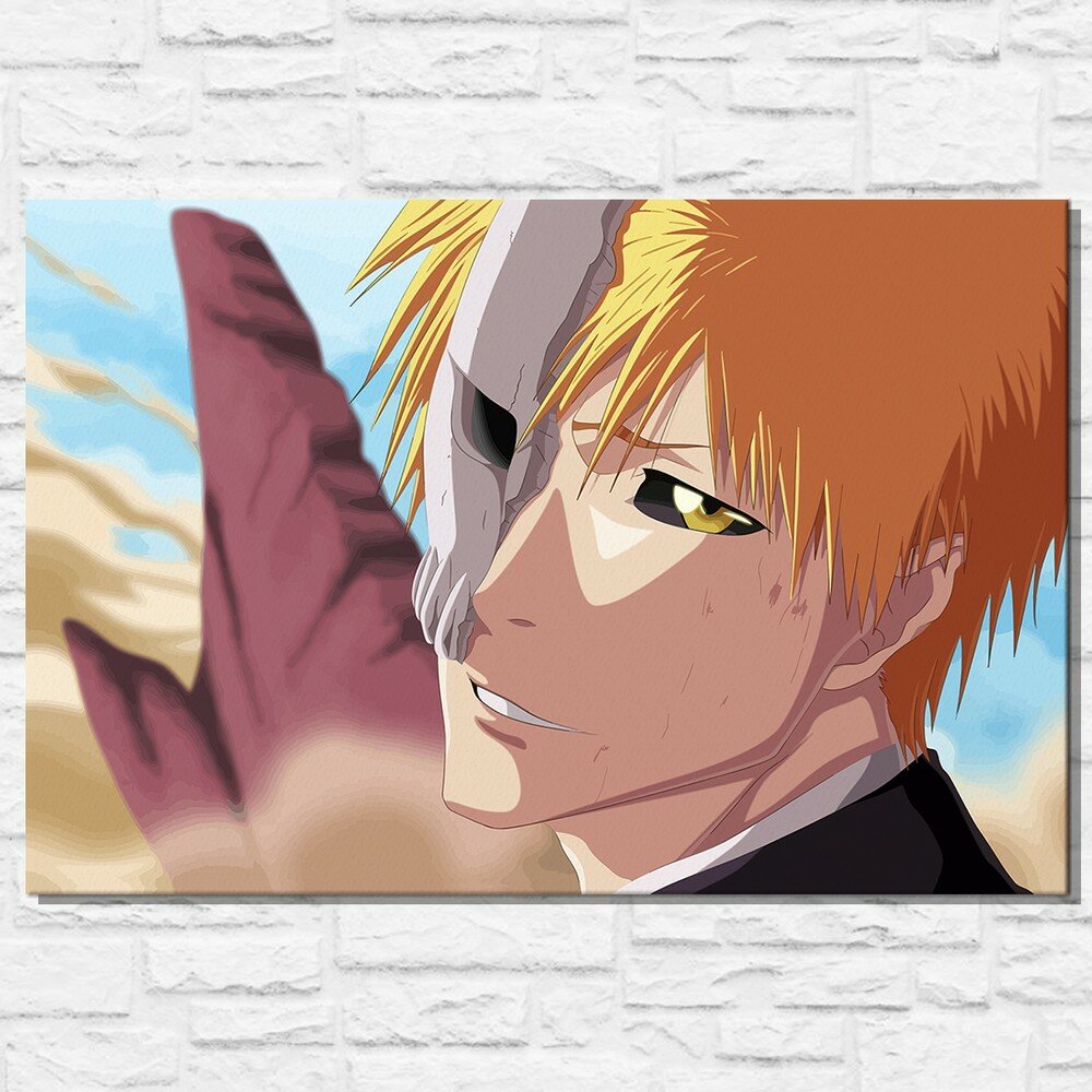 Картина по номерам на холсте аниме Блич (Bleach, Ичиго Куросаки, манга) - 15087 Г 60x40