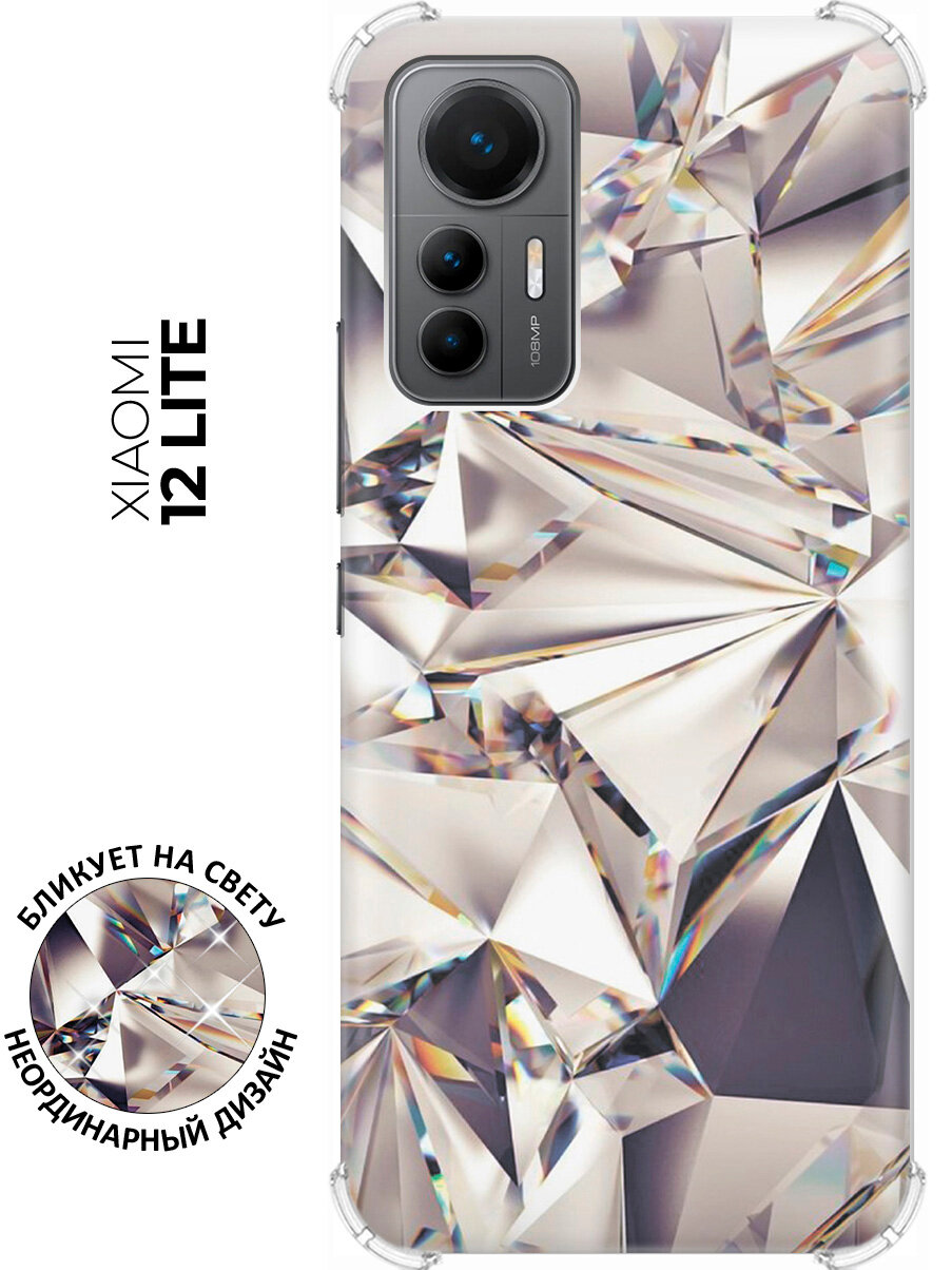 Силиконовый чехол на Xiaomi 12 Lite / Сяоми 12 Лайт с рисунком "Алмазные грани"