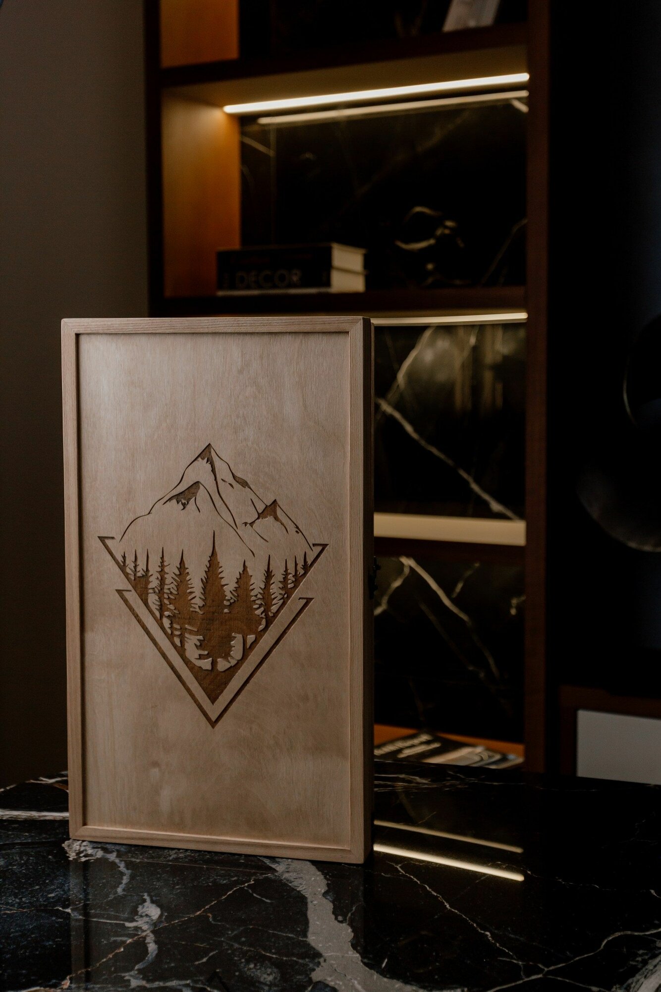 Нарды ручной работы 50*58 см горы