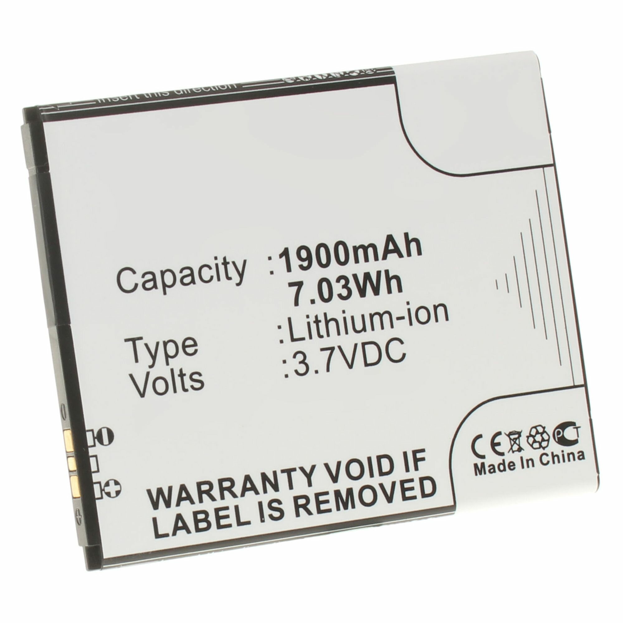 Аккумуляторная батарея iBatt 1900mAh для телефона Archos 50b Platinum (AC50BPL)