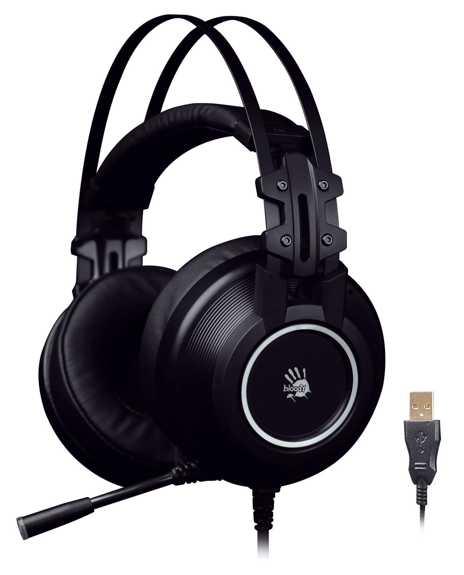 Наушники с A4TECH микрофоном Bloody G528C черный 2м мониторные USB