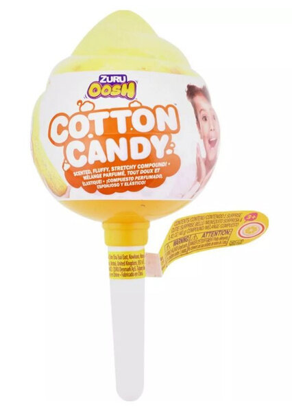 Zuru Oosh Игровой набор Cotton Candy Конфета на палочке со сквишем 3 предмета Лимонная 8628SQ1
