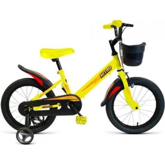 Детский велосипед Forward NITRO 18 (18" 1 ск.) 2023, желтый, IB3FE112AXYEXXX