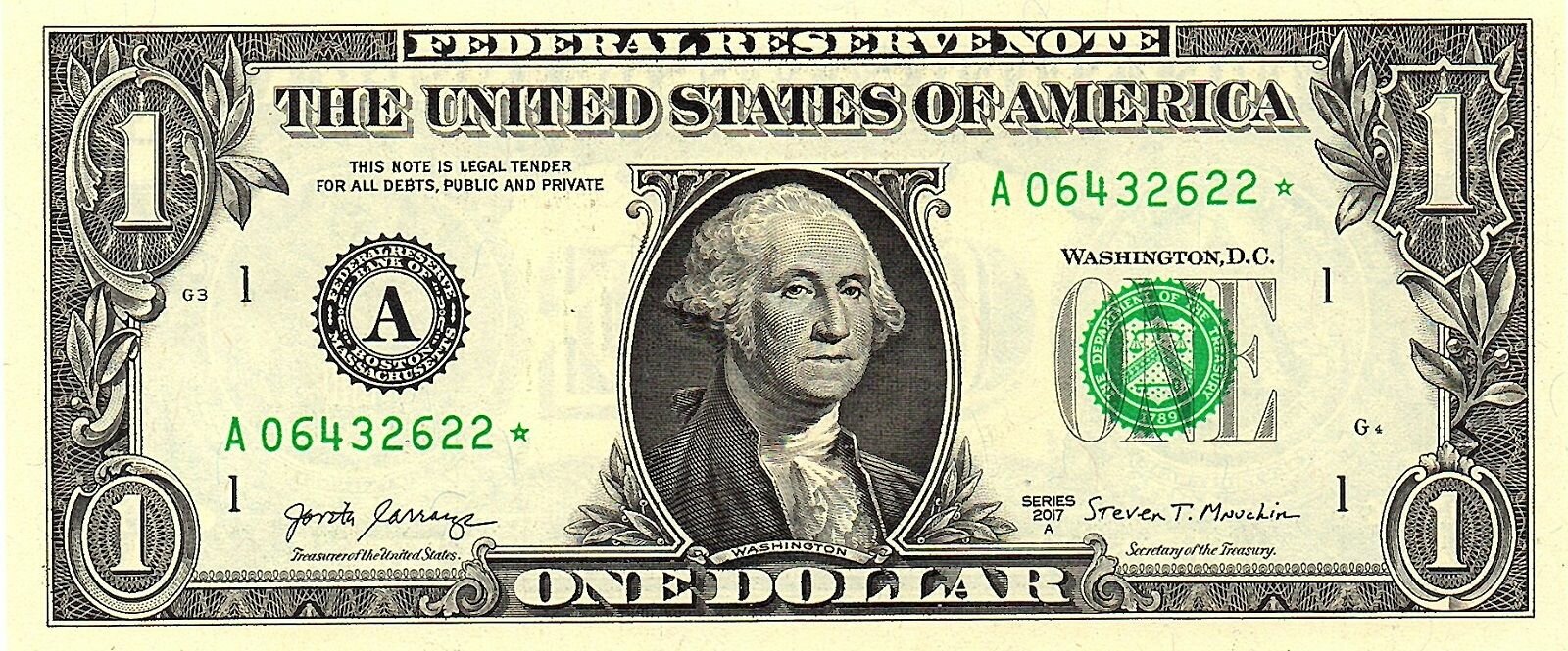 Доллар 2017 года США 06432622 звезда