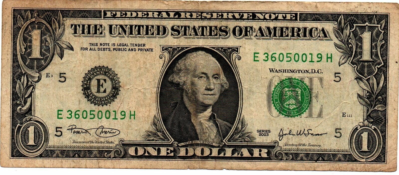 Доллар 2003 года 3605