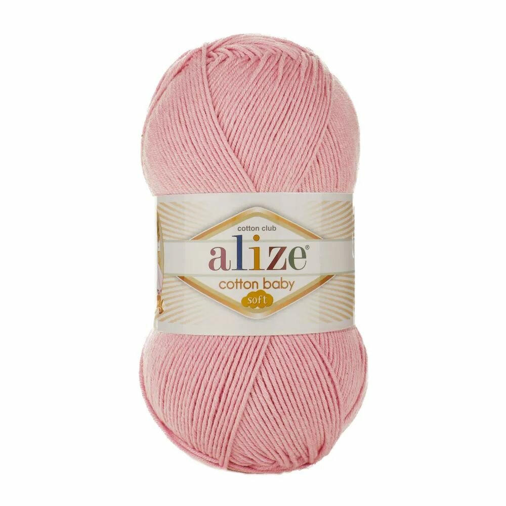 Пряжа "Cotton Baby Soft", цвет: 161 - Пудра, 1 шт, Акрил 50%, Хлопок 50%, 100 гр. 270 м.