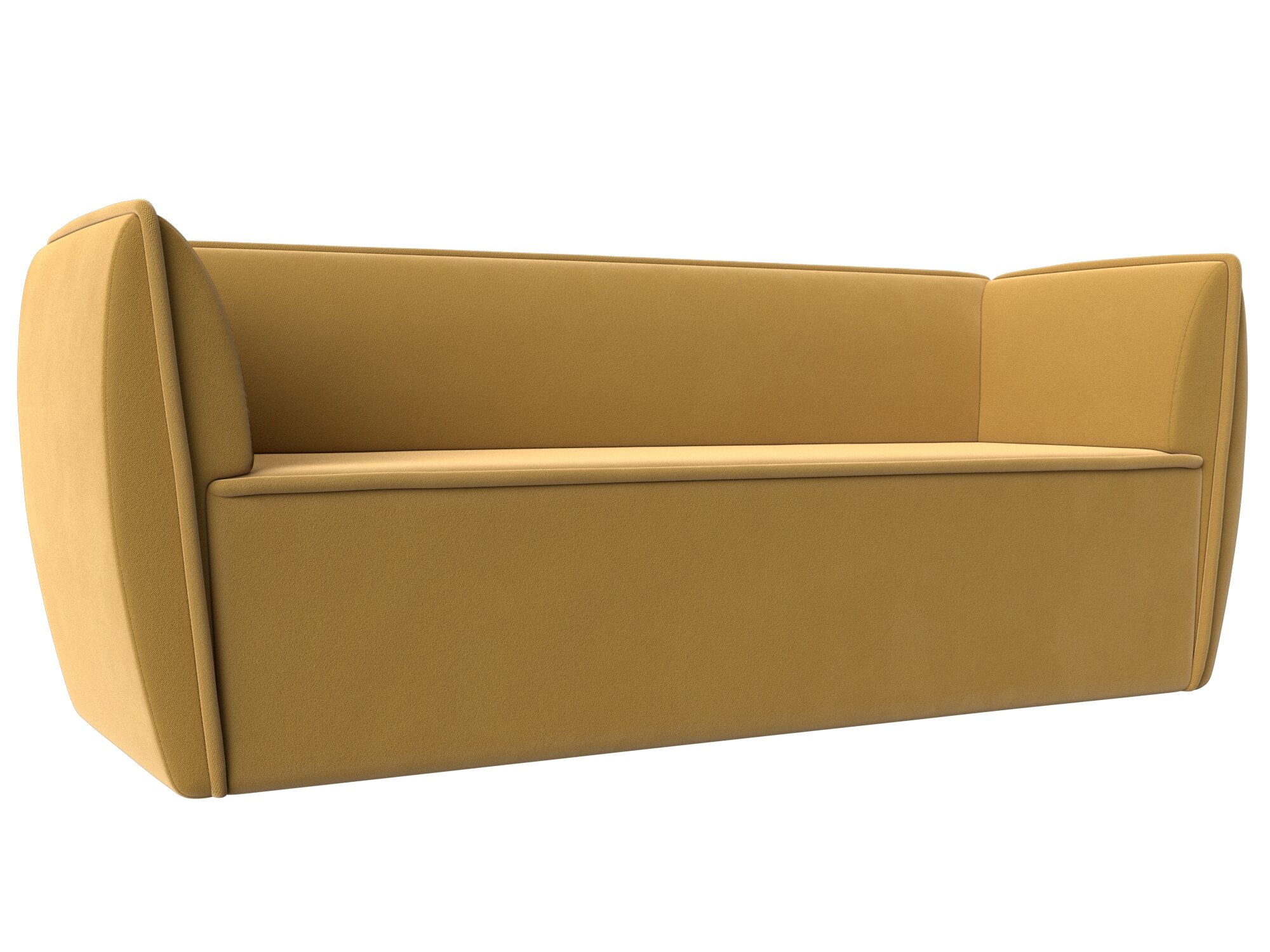 Прямой диван Бергамо 3-х местный, Микровельвет, Модель 112108