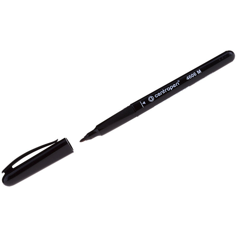 Маркер перманентный для CD/DVD Centropen "4606" черный, 1мм, 082358