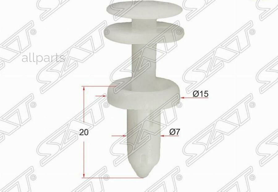SAT ST-M10966 Клипса обшивки двери GM/DAEWOO (Продажа по 10шт)